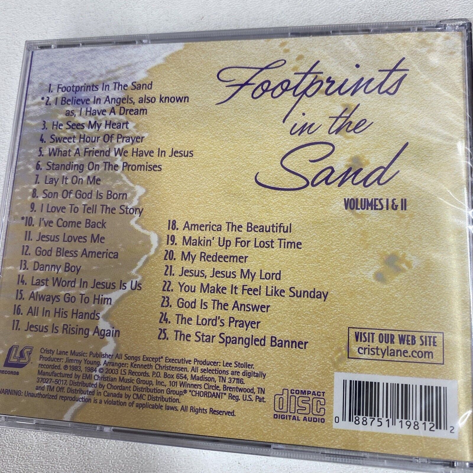 Footprints in the Sand Audio Cd by Cristy Lane New Sealed Ls - Etsy