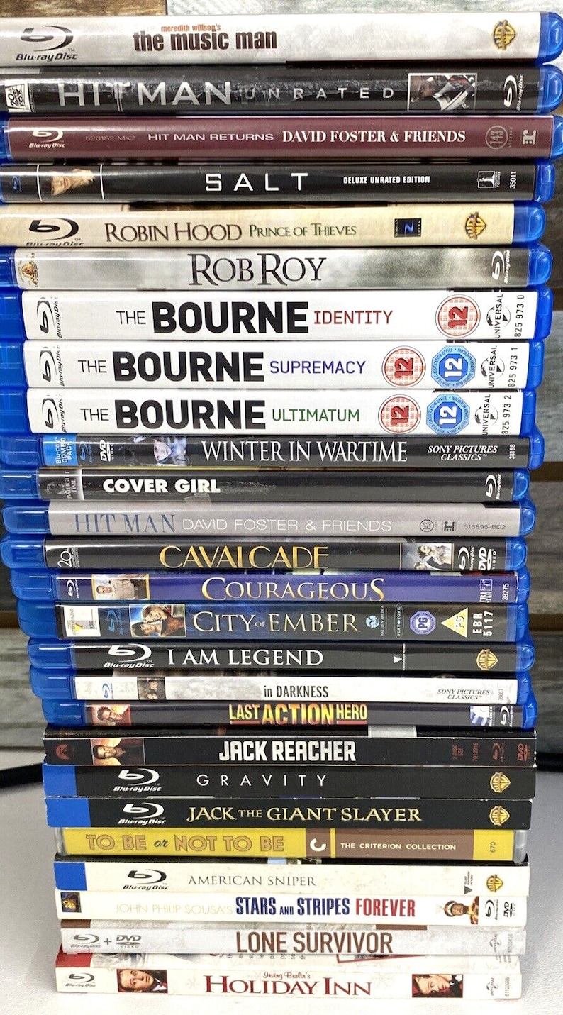 Lot of 53 Used Blu-ray Assorted Bulk Dvds from Very Good to Like Newls - Etsy