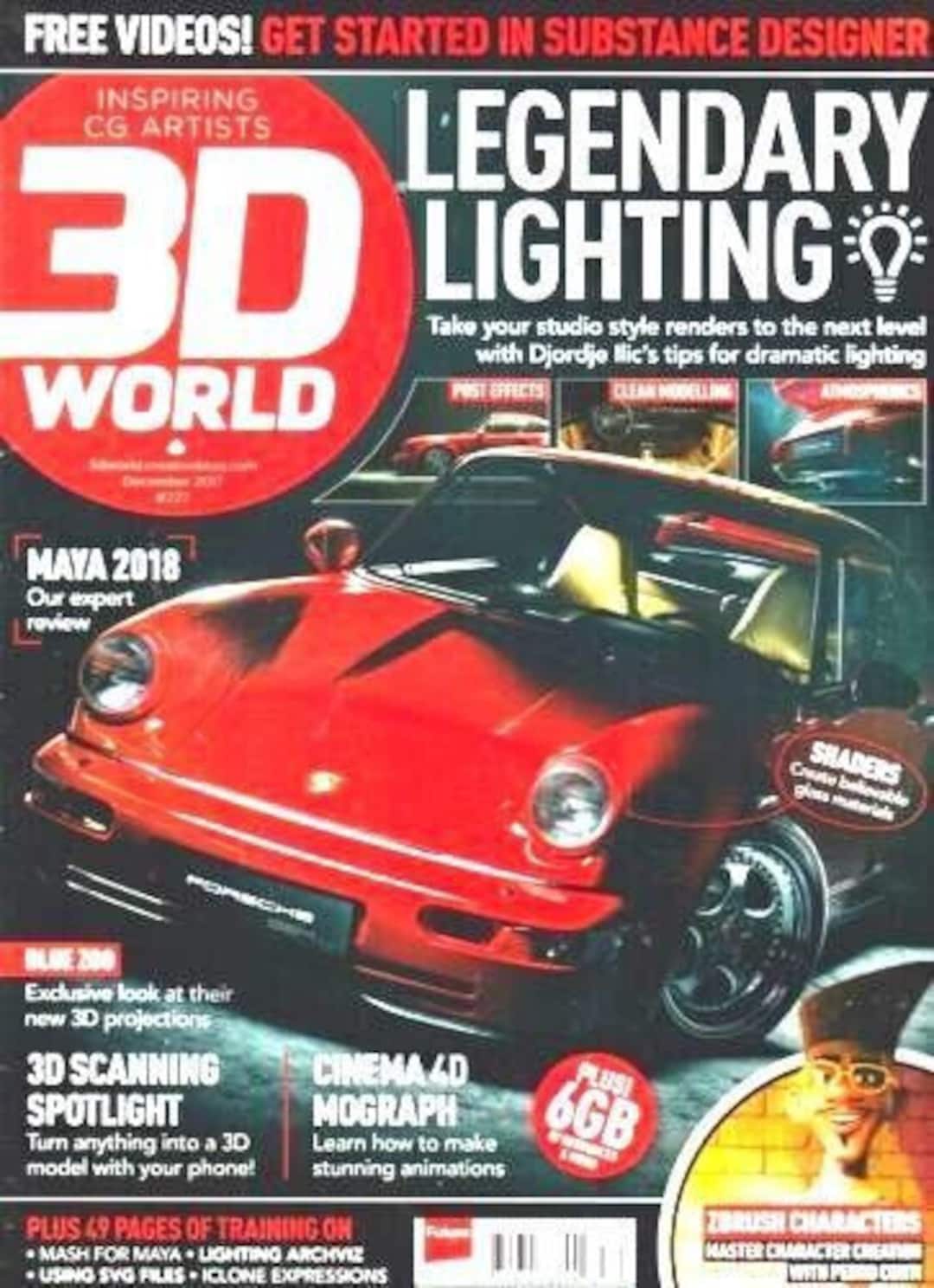 Inspiring Cg Artists 3D World Magazine 227 Dec 2017, - Etsy