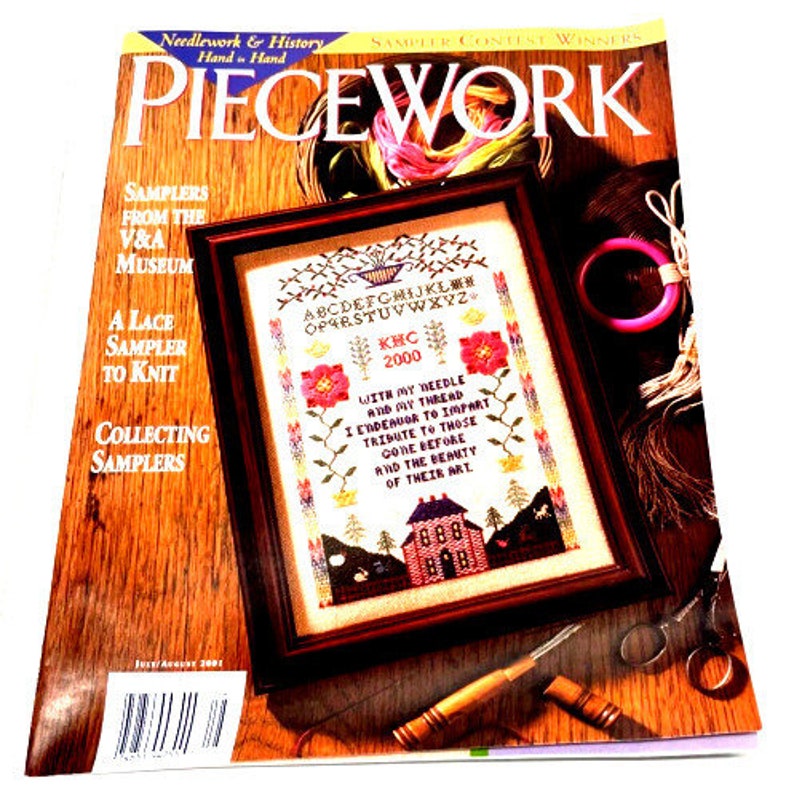 PIECEWORK Magazine July August 2001 Crochet Knitted Embroidery LS - Etsy
