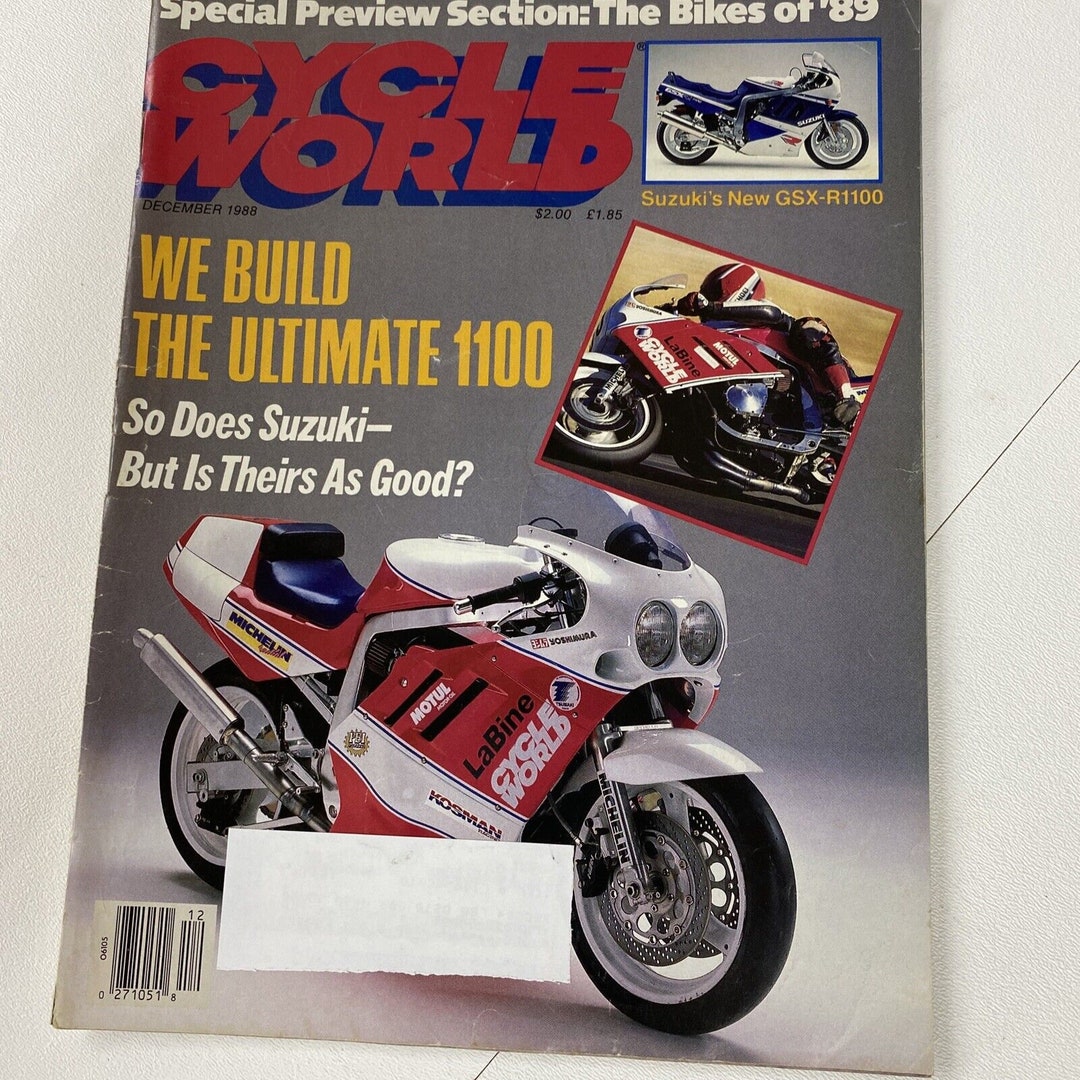 Dec 1988 Cycle World Motorcycle Magazine Build Ultimate 1100 - Etsy