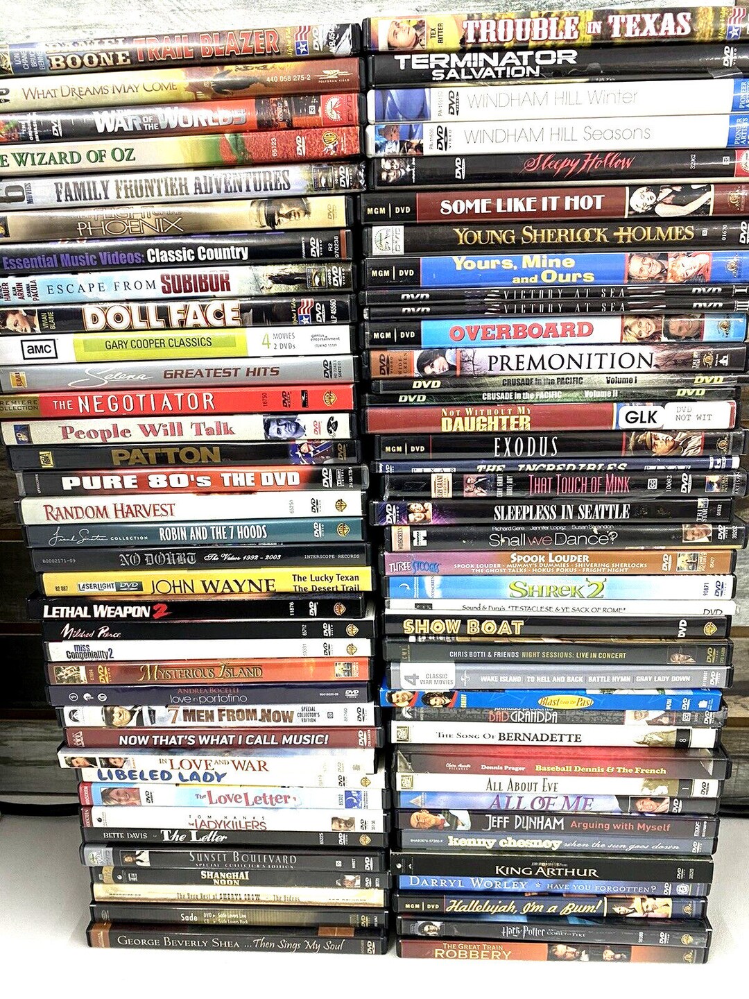 Lot of 75 PRE-OWNED Assorted Bulk Dvds (“from Very Good to Like New”)ls ...