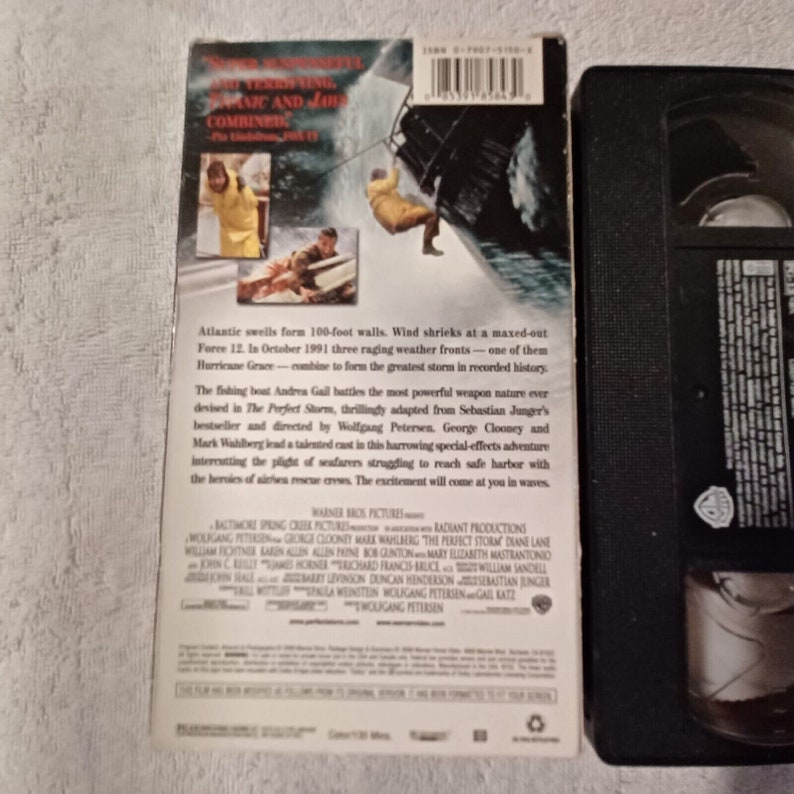 The Perfect Storm (VHS, 2000) George Clooney Mark Wahlberg Video LS - Etsy