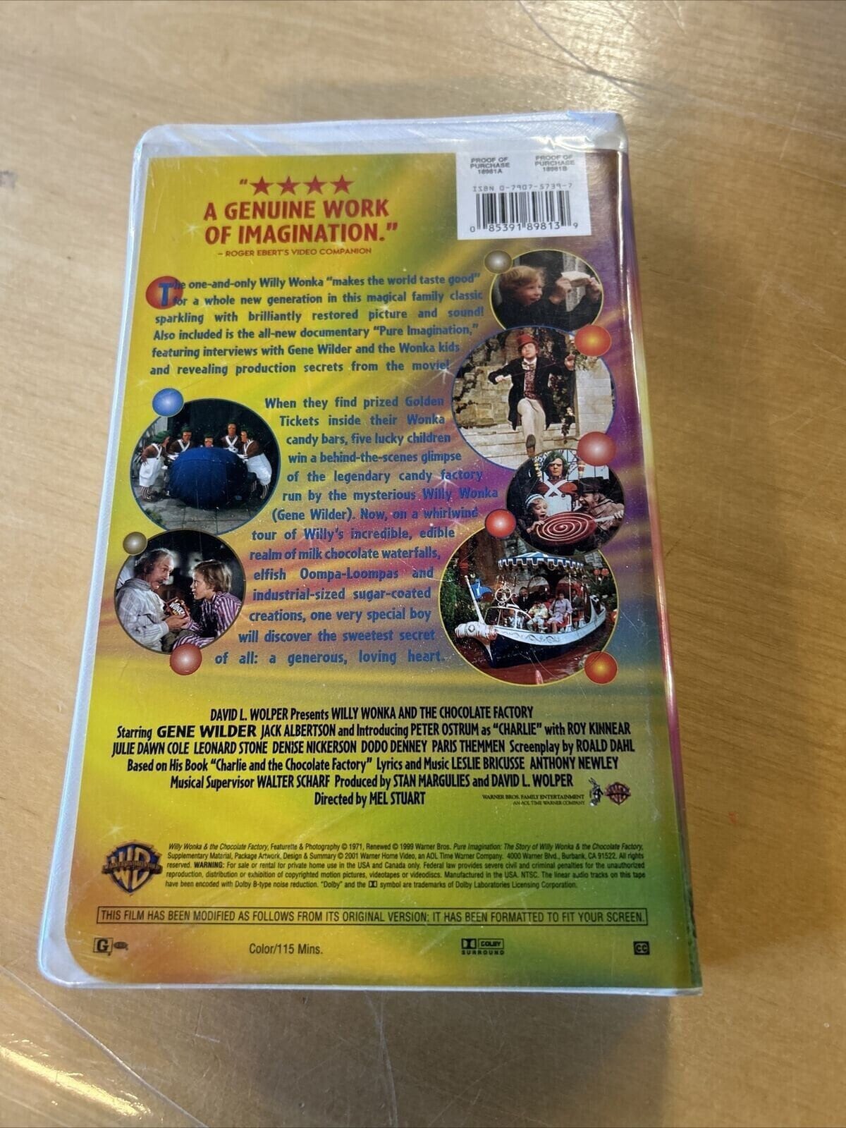 Willy Wonka and the Chocolate Factory VHS 2001 Gene Wilder Warner ...