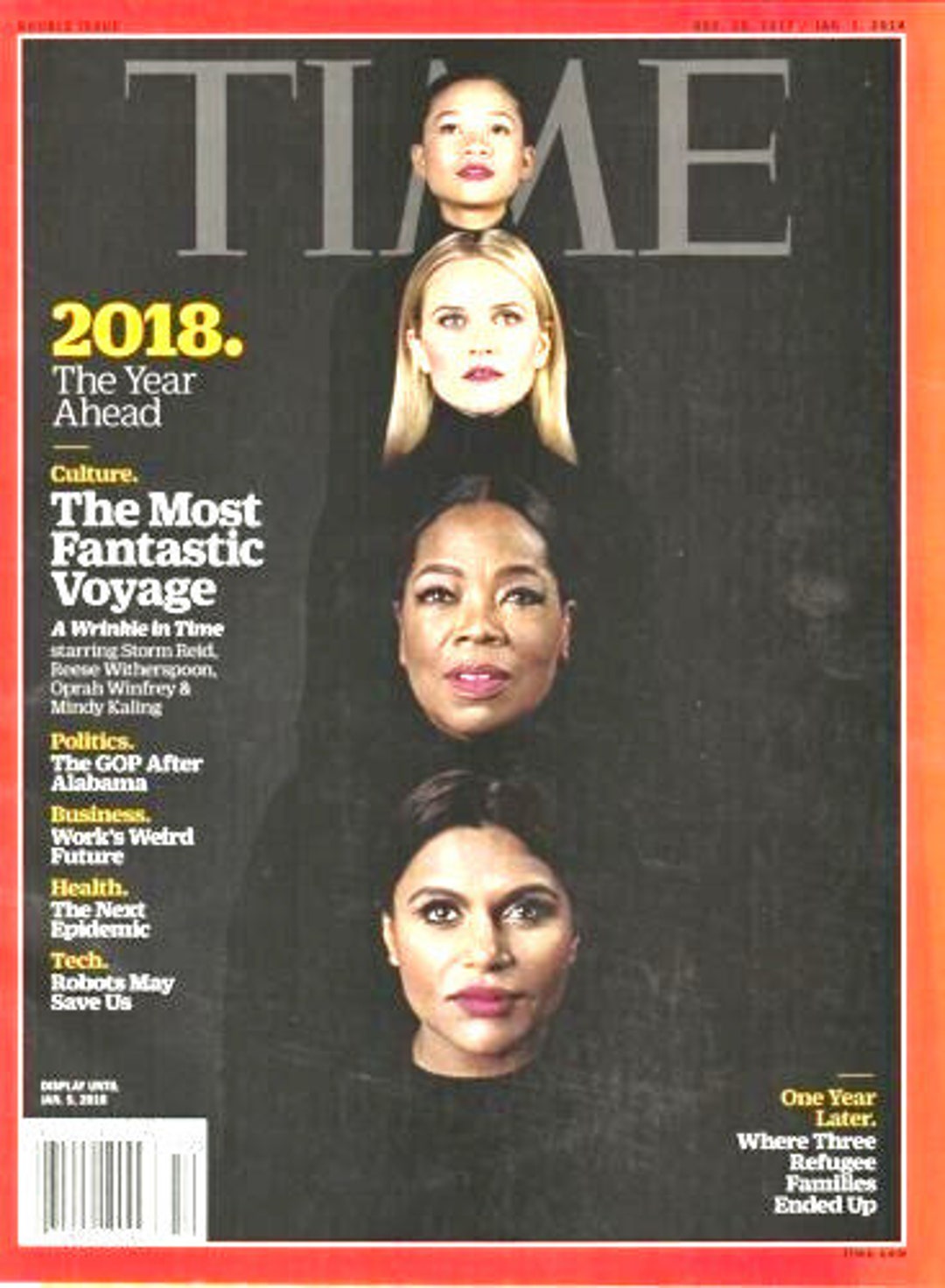 Time Magazine 2018, the Year Ahead December 25 2017 - Etsy