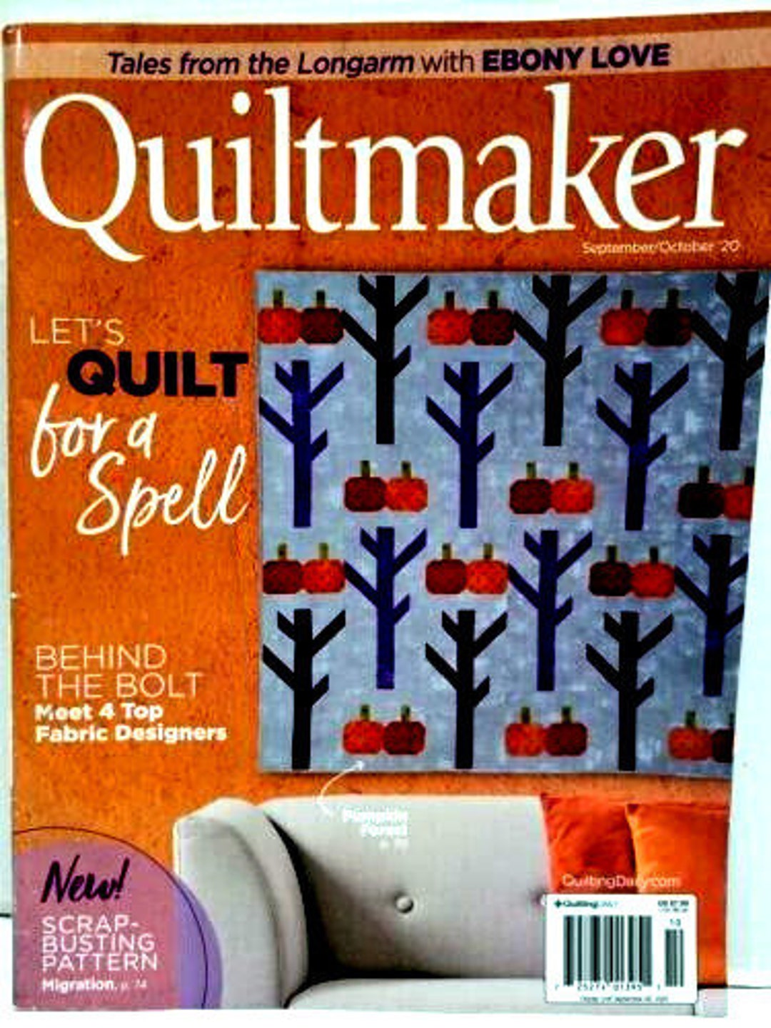 Quiltmaker Magazine Lets Quilt for A Spell Sept 2020 Ebony Love Longarm ...