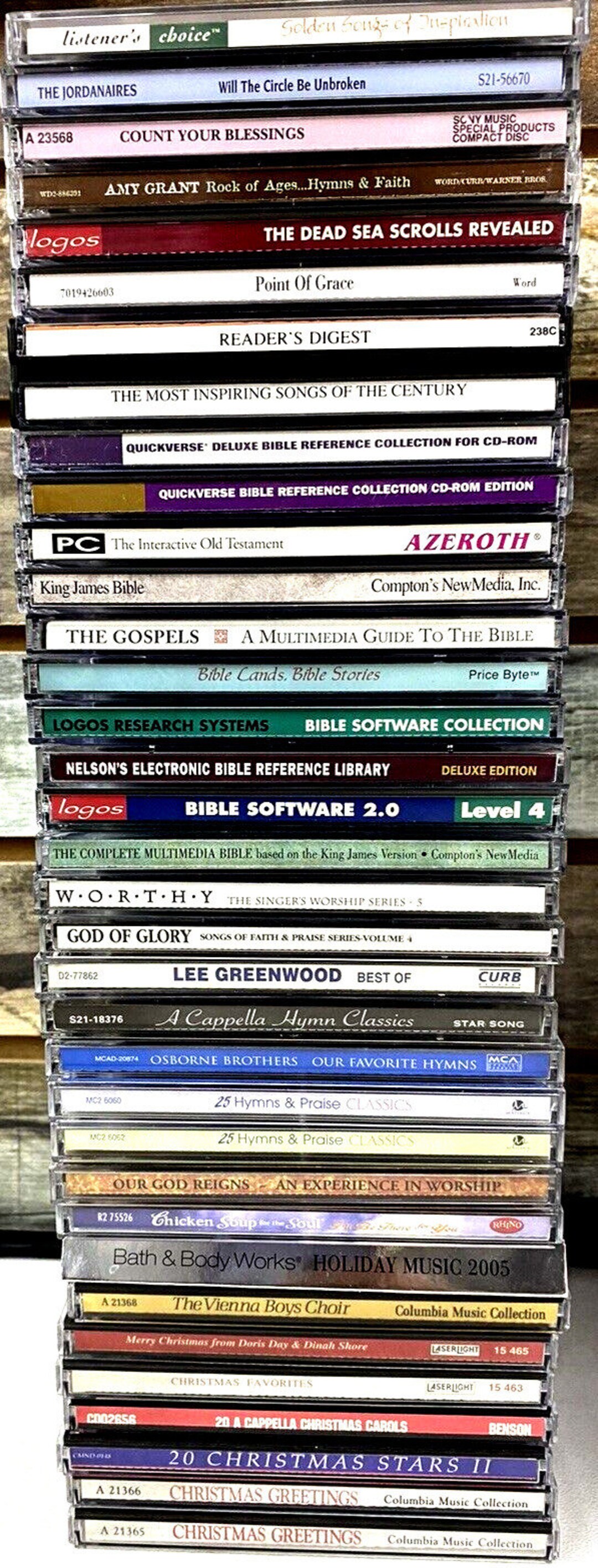 Lot of 70 Different Christmas/gospal/bible/ Holiday Cds Random Lot LS ...