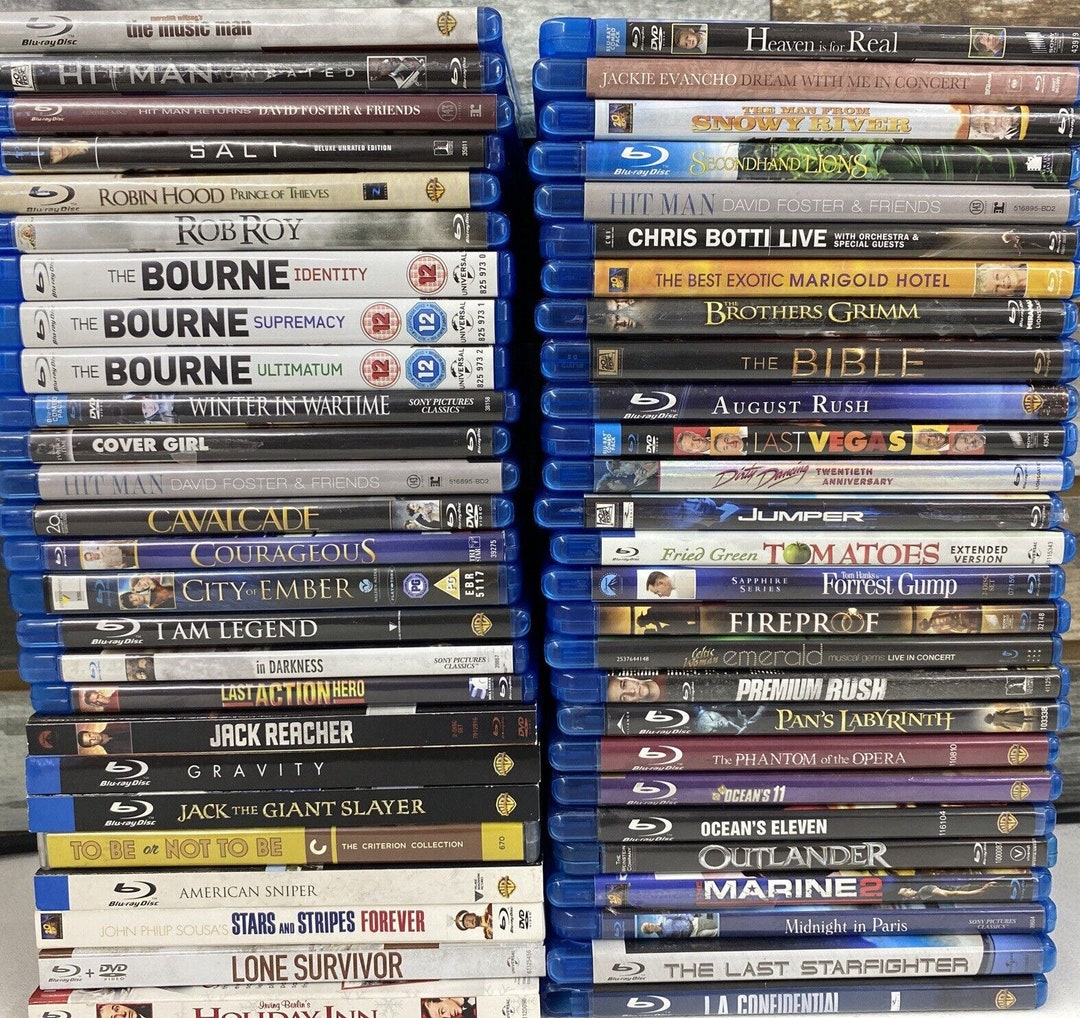 Lot of 53 Used Blu-ray Assorted Bulk Dvds from Very Good to Like Newls - Etsy