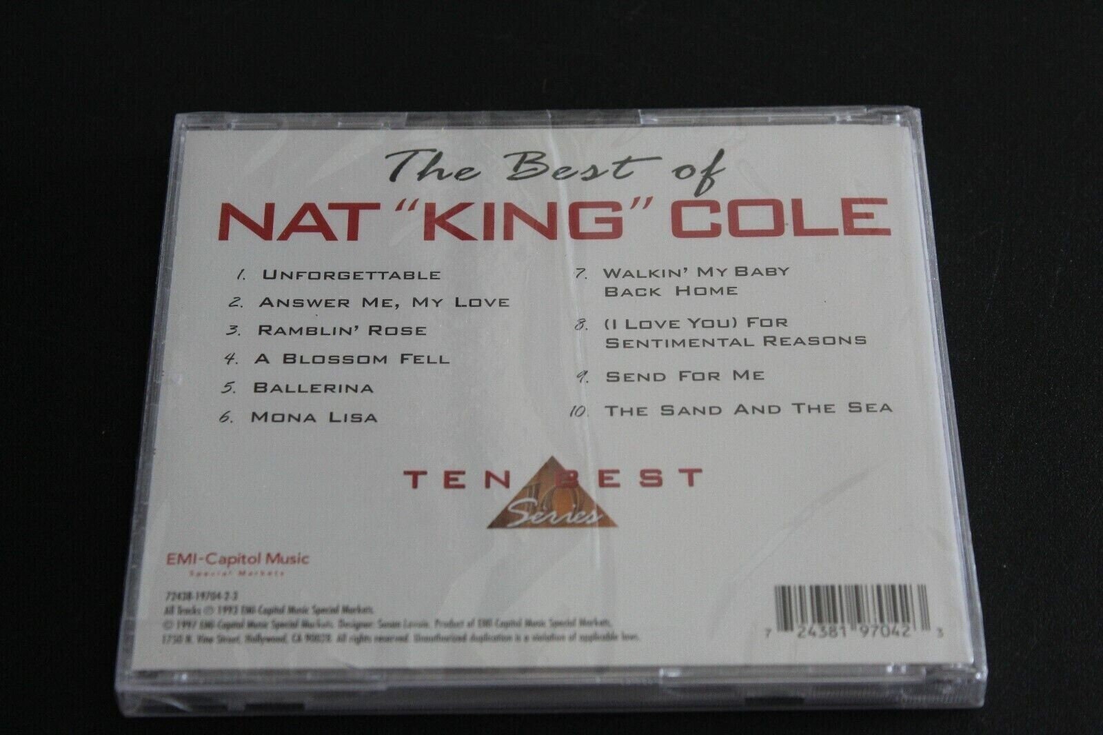 Nat King Cole Ten Best Series the Best of Nate King Cole 1993 - Etsy