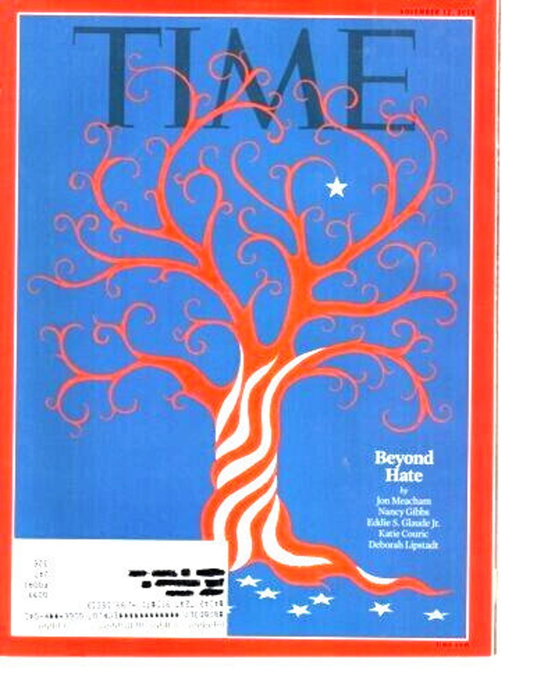 Time Magazine November 12, 2018 - Beyond Hate - Etsy