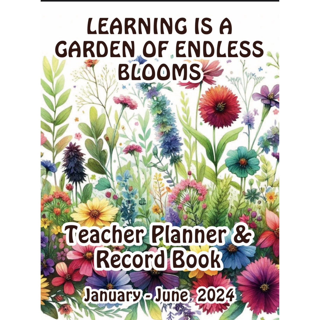 Floral Teacher Lesson Planner 2024 Teacher Midyear Lesson Organization ...