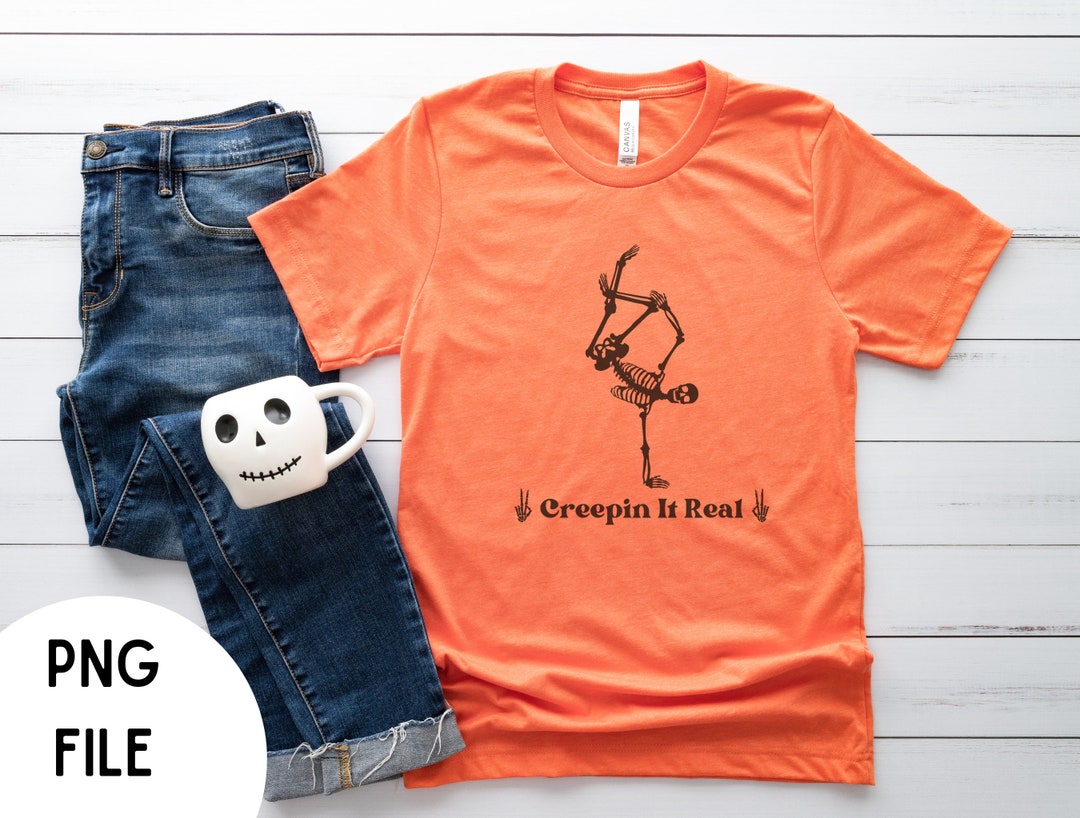 Creepin It Real Skeleton Halloween Laid Back Groovy Skeleton Dancing ...