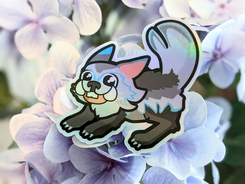 Holographic Azure Chapaa Sticker palia Diecut & Water Resistant Matte ...