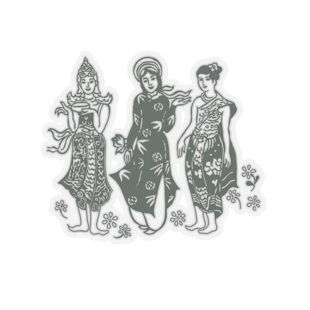 Three Ladies Rice Sticker - Etsy