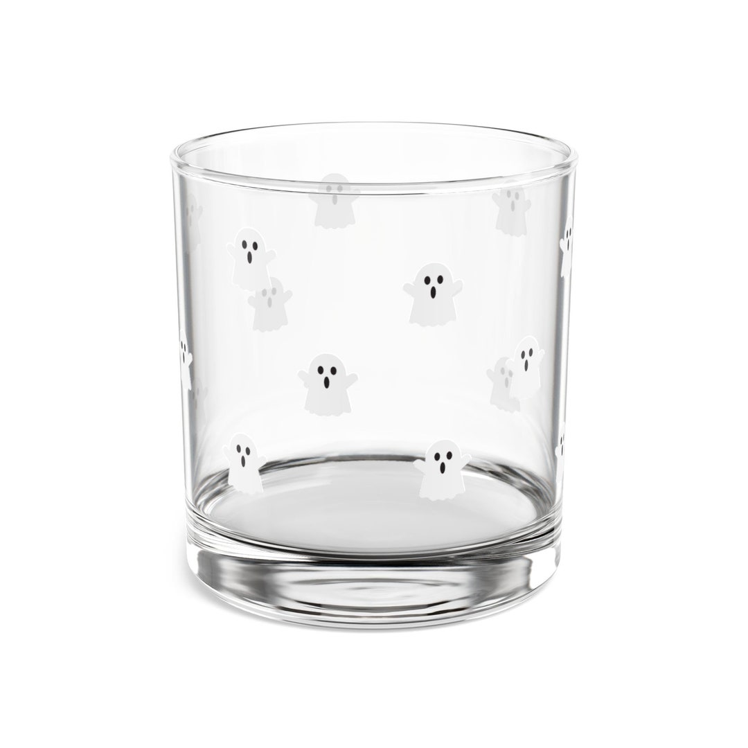 White Ghost Rocks Glass, 10oz - Etsy