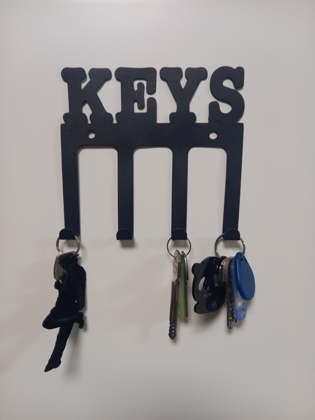 KEYS Metal Wall Key Hook, Black Wall Hook for Keys, Key Holder for Wall ...