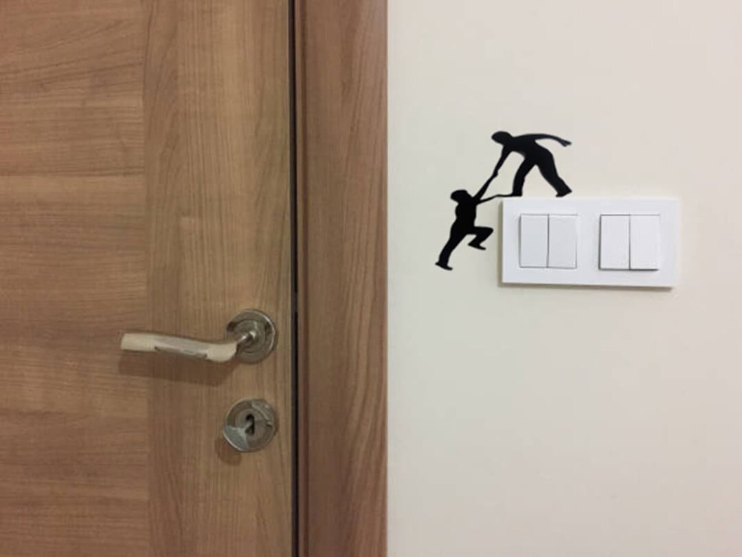 Light Switch Sticker Hand in Hand Friends Wall Decor Cool - Etsy