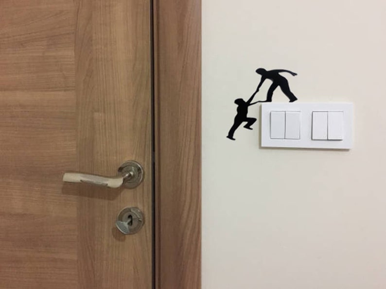 Light Switch Sticker Hand in Hand Friends Wall Decor Cool - Etsy