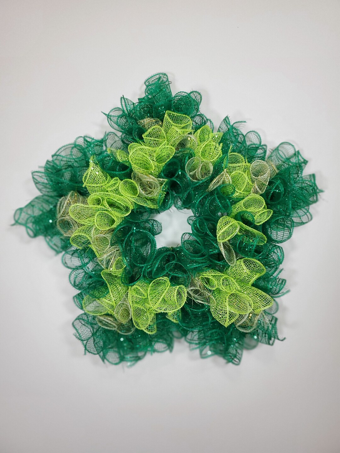 Emerald Star Deco Mesh Wreath/ Door Arrangement 18 Inches - Etsy