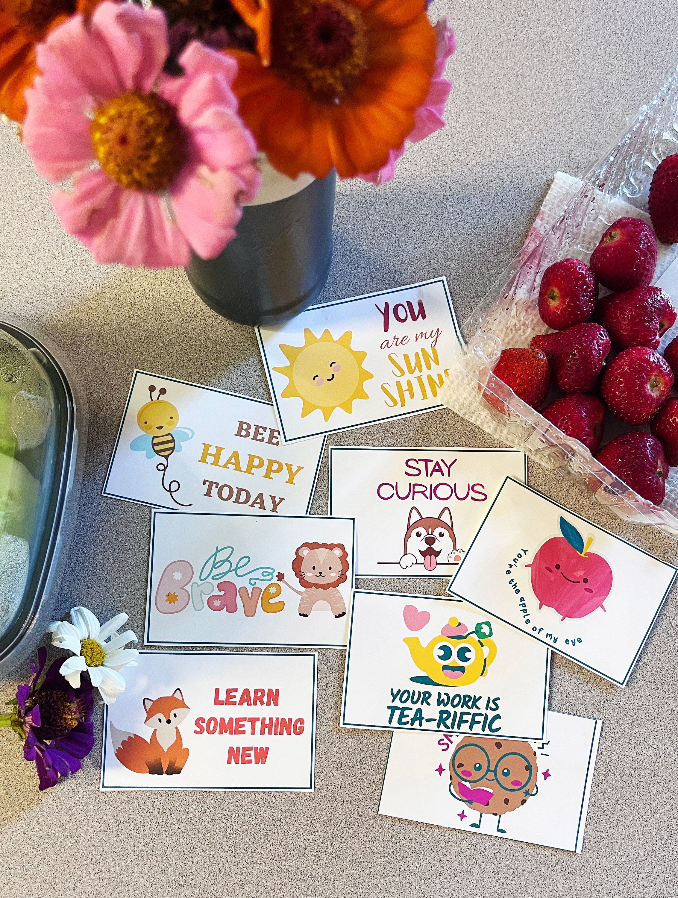 Printable School Lunchbox Notes for Kids | Digital Download Lunchbox ...