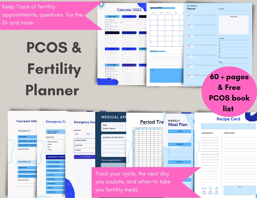 PCOS Fertility Planner PCOS Getting Pregnant Planner PCOS Suggested ...