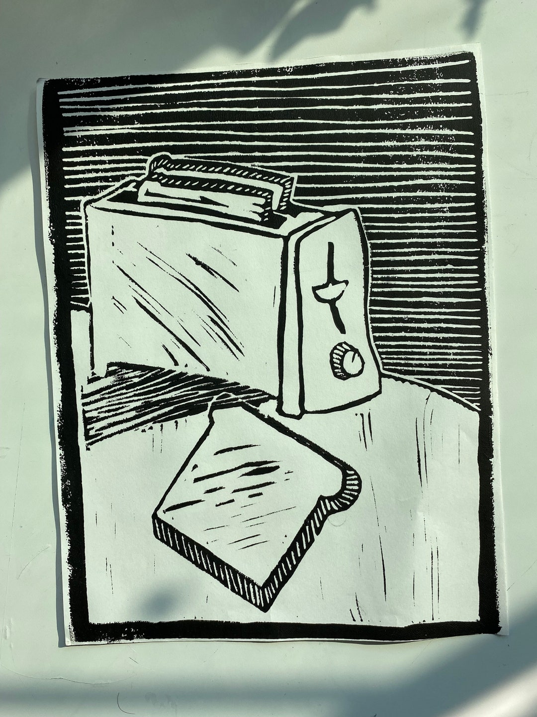 Toast Still Life Block Print - Etsy