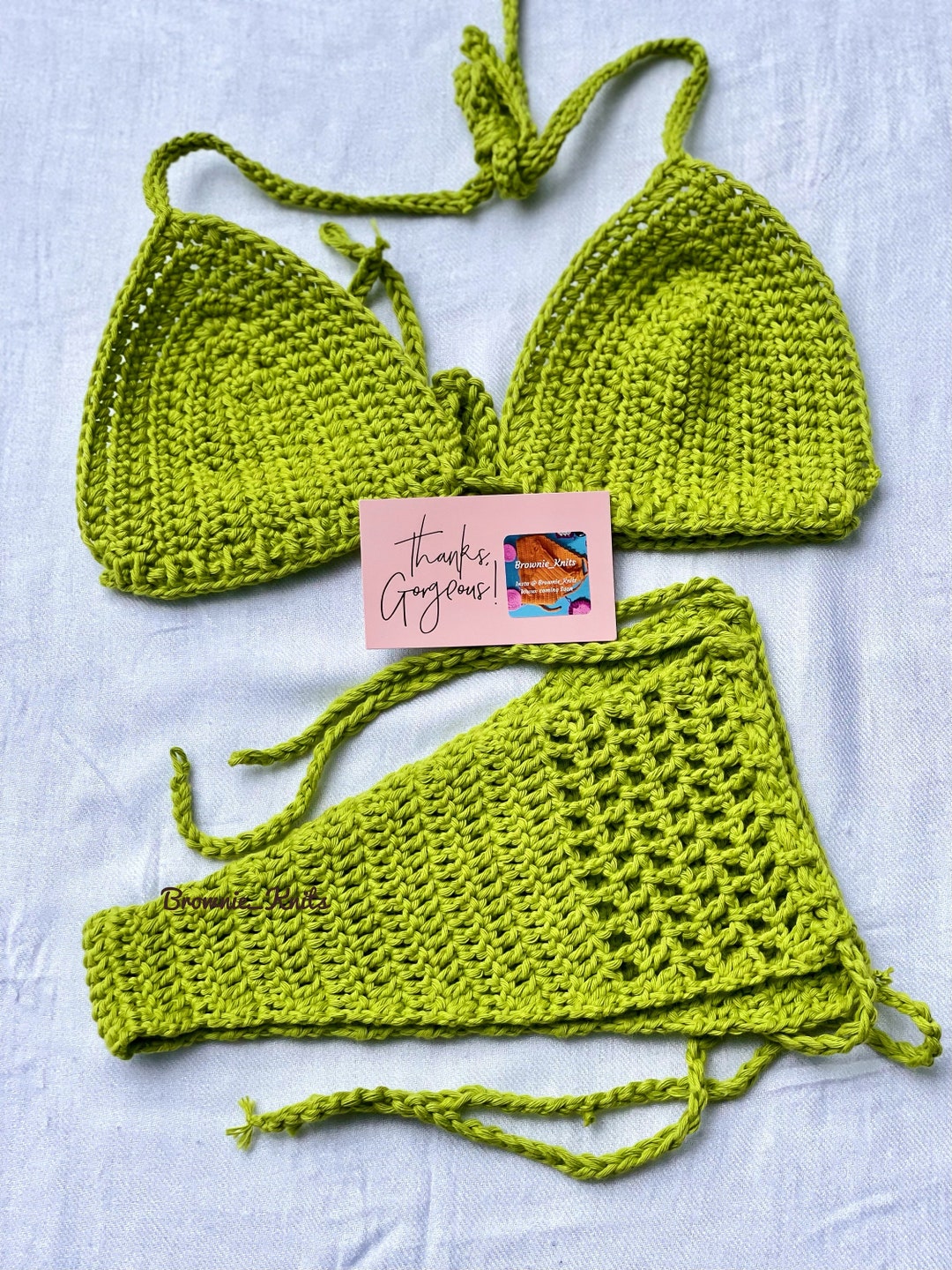 Handmade Crochet Bikini Top and Bottom Set / Bikini Set - Etsy