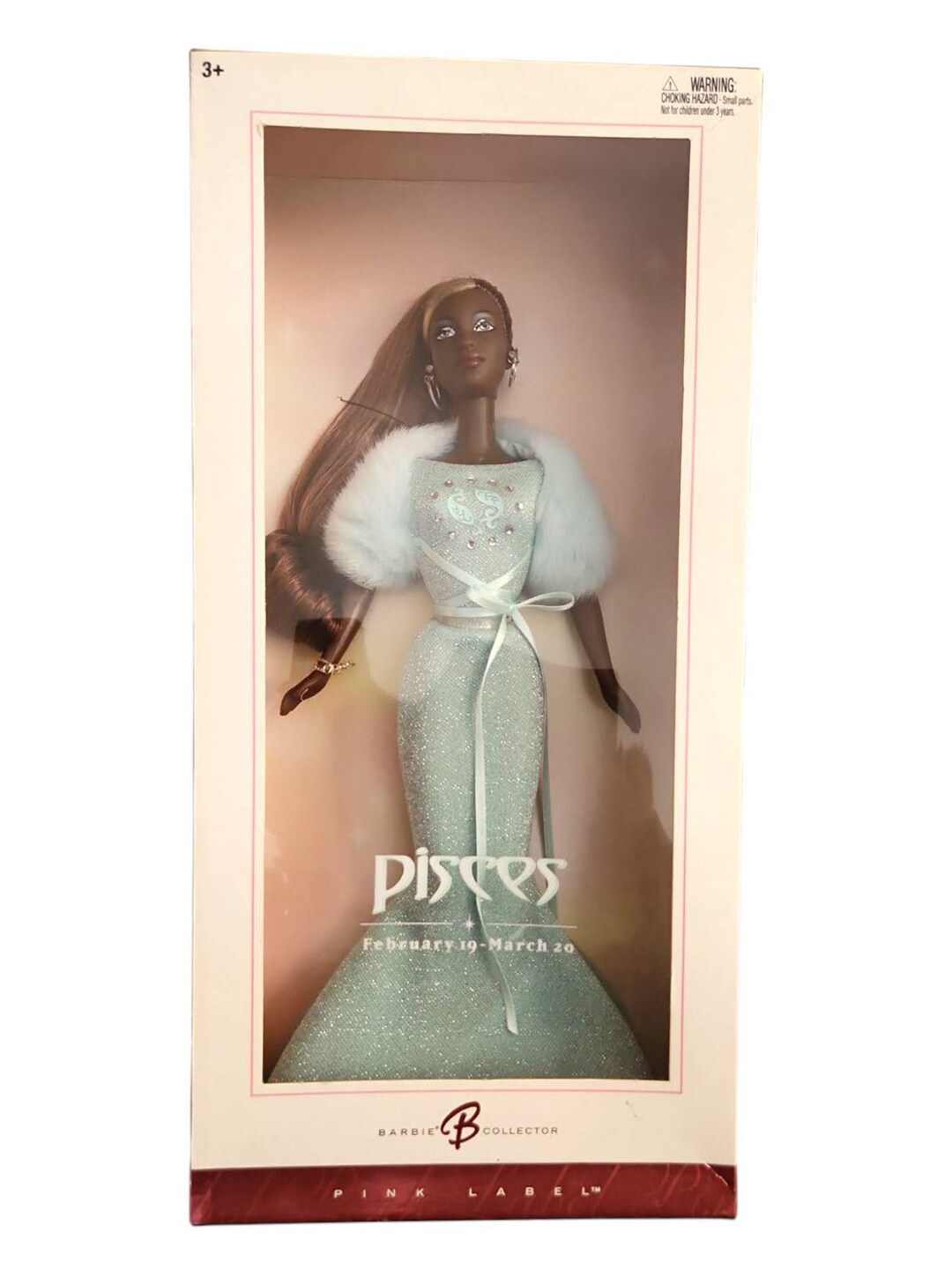 2004 African American Pink Label Zodiac Sign Pisces Barbie Doll New in ...