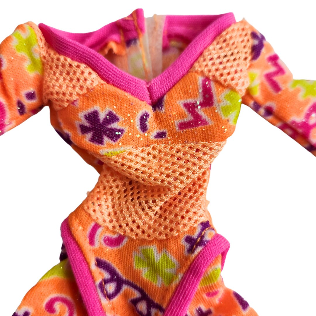 Barbie Doll 1996 Vintage Bodysuit Working Out Teresa Orange Mesh #17318 ...