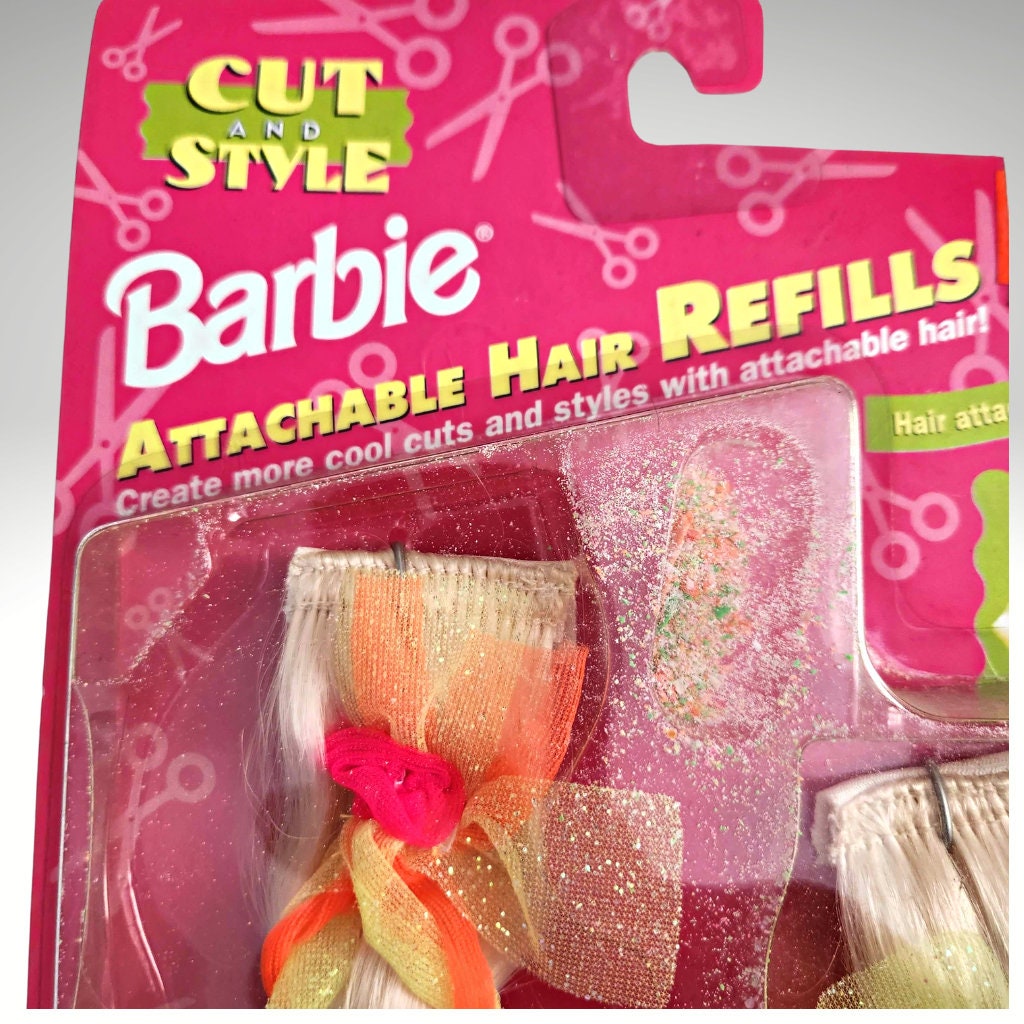 Vintage 1994 Barbie Cut and Style 13069-0910 Attachable Hair Refills ...