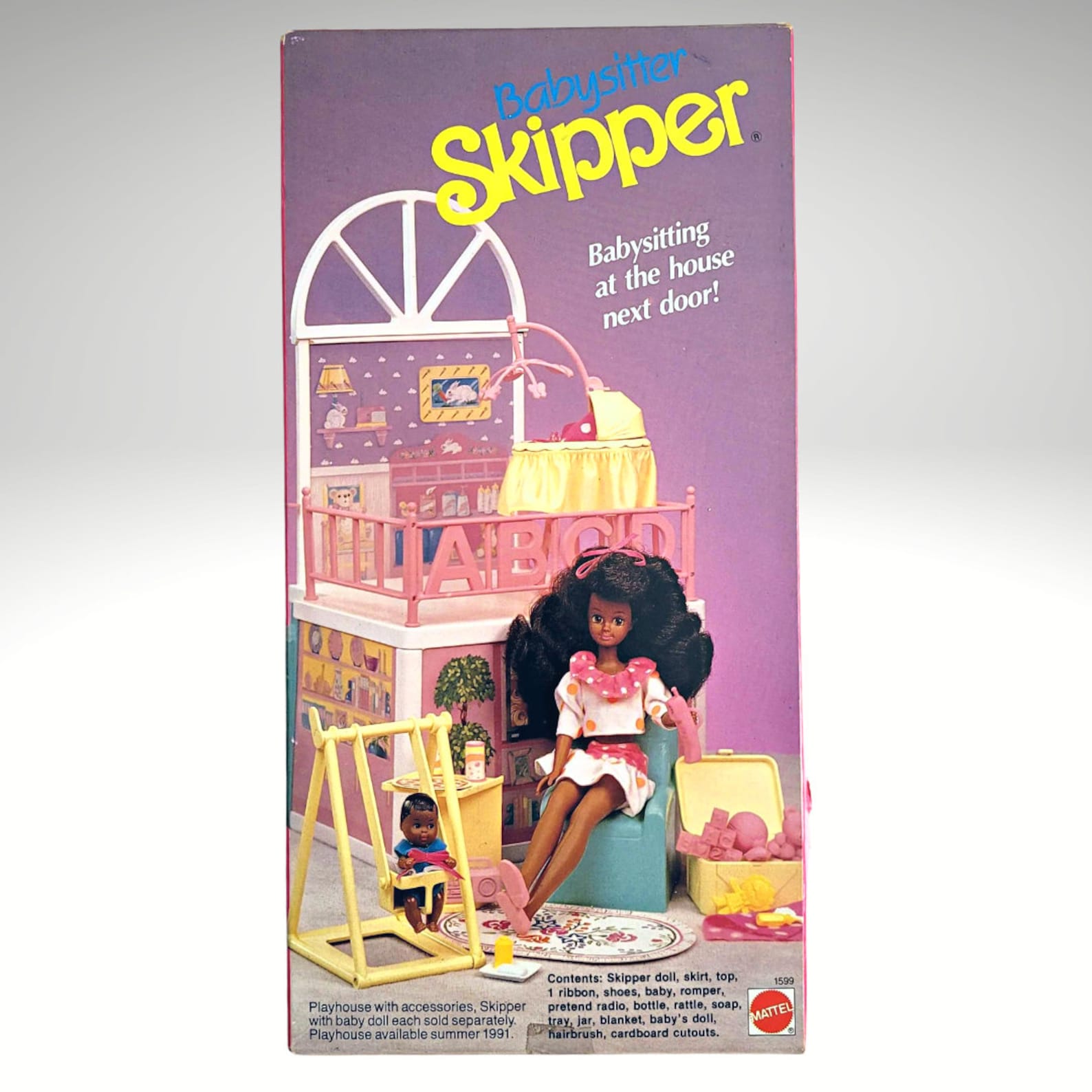 1990 Vintage Babysitter Skipper African American BARBIE DOLL W/ Baby ...