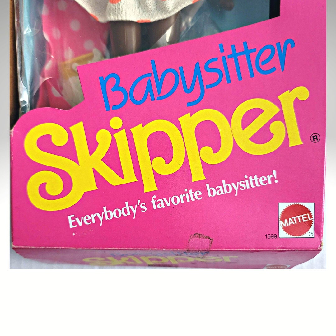 1990 Vintage Babysitter Skipper African American BARBIE DOLL W/ Baby ...