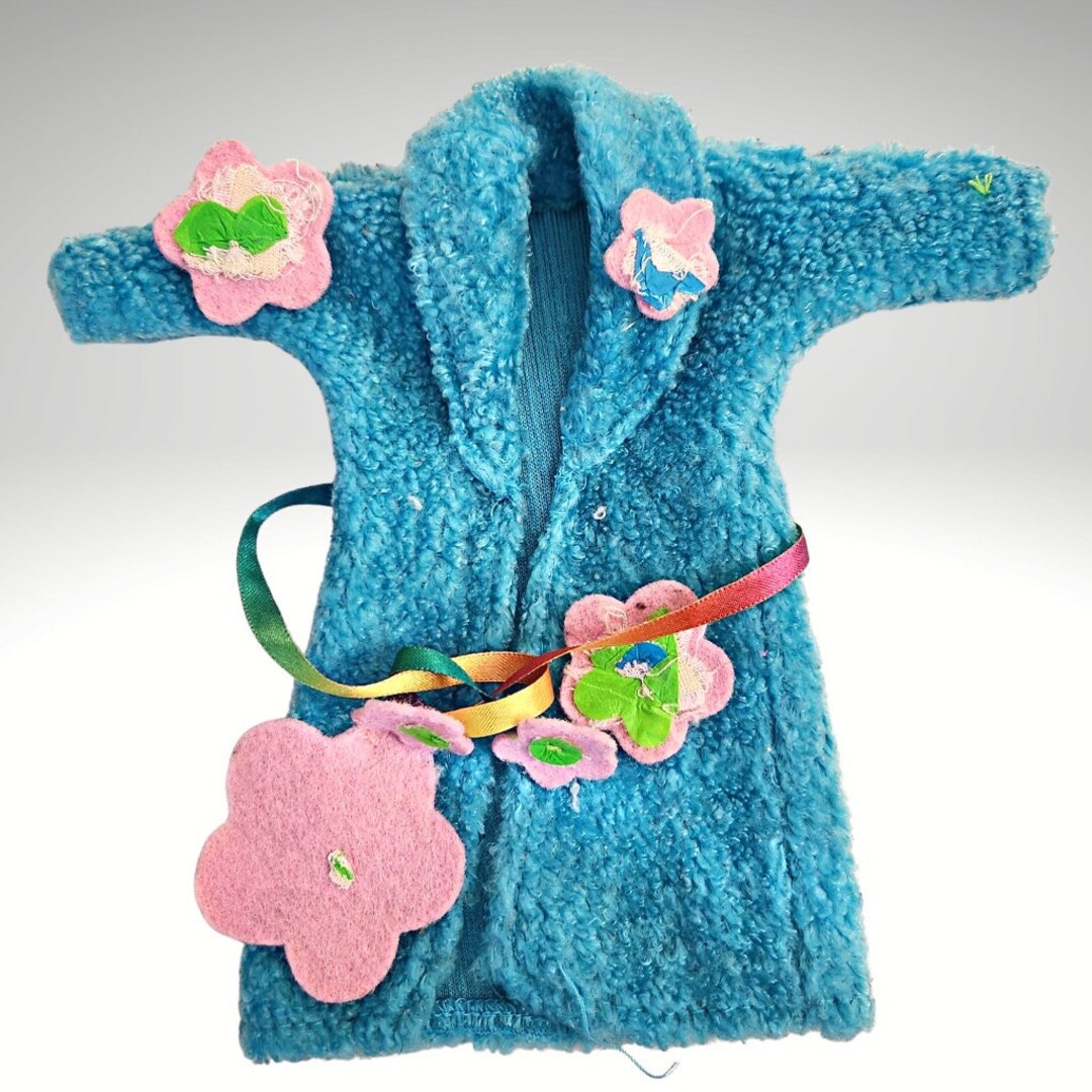 Vintage 1999 Barbie Doll Clothes Teen Skipper Robe Pajama Fun Blue Bath ...
