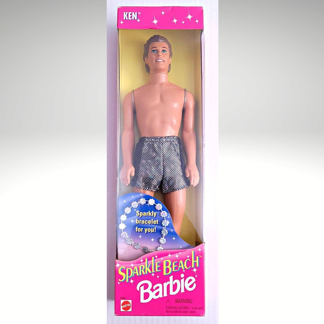 Vintage 1995 MATTEL BARBIE sparkle Beach Ken Doll 14350 New in Box - Etsy