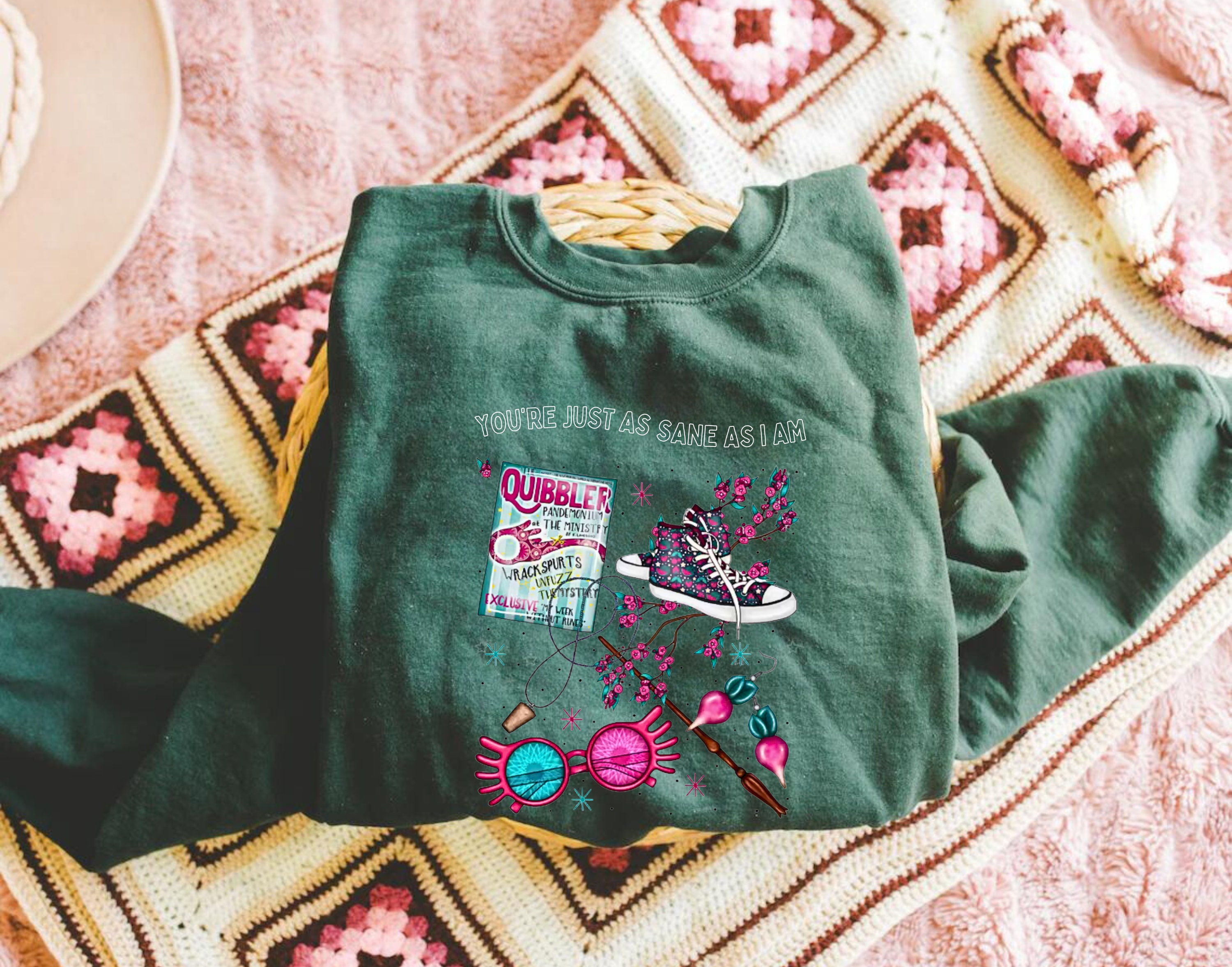 You're Just as Sane as I Am Sweatshirt, Luna Lovegood Crewneck ...