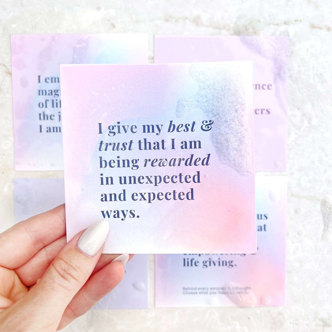 Waterproof Self-care Shower + Mirror Affirmation Cards - Etsy