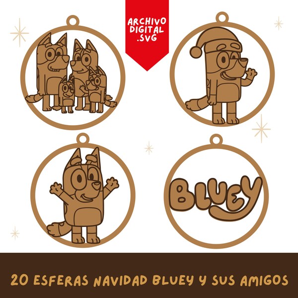 Bluey Svg Christmas Outline - Etsy