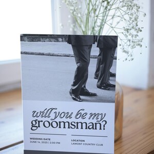 Editable Groomsman Proposal Card Template | Will You Be My Groomsman ...