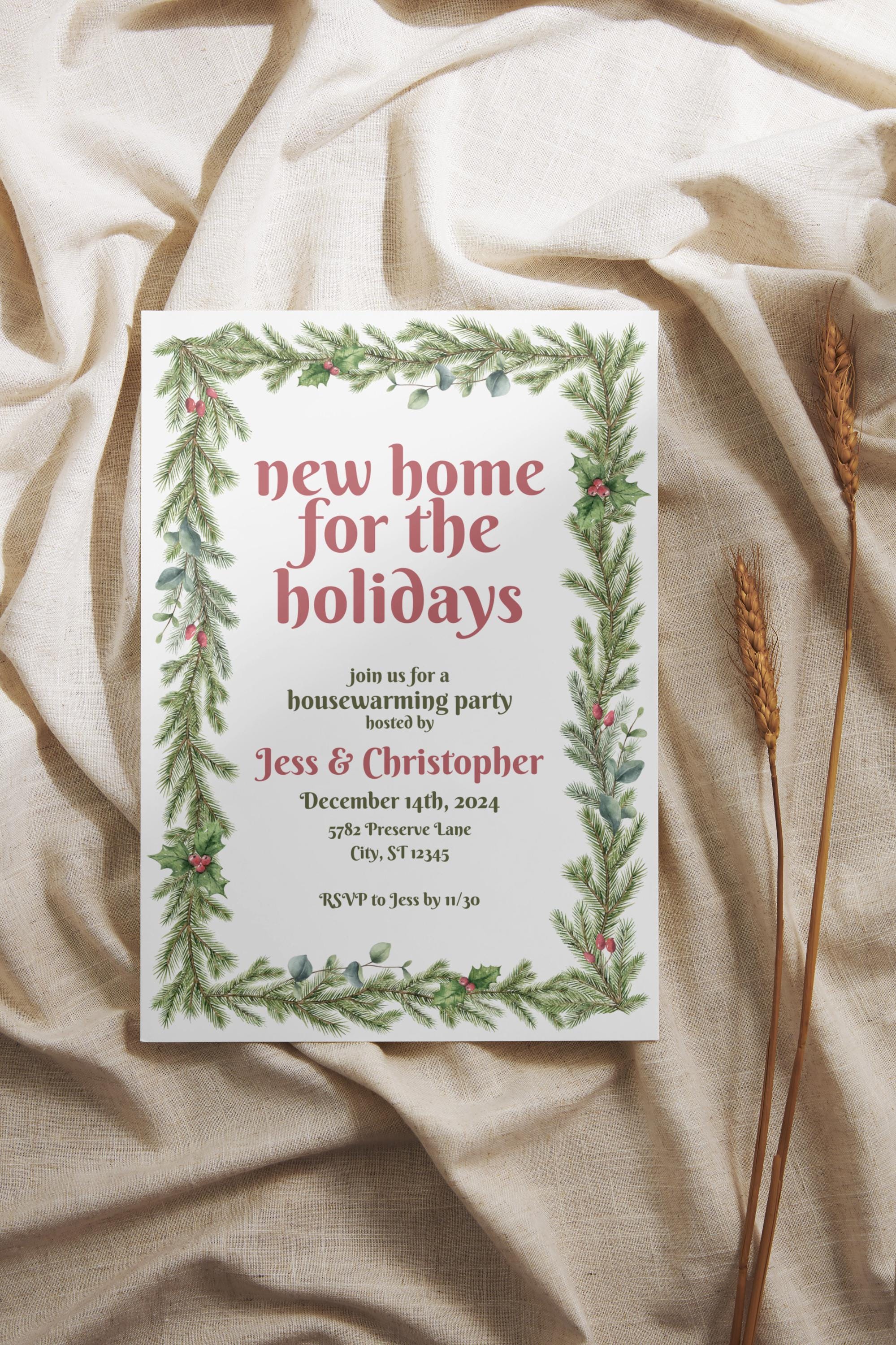 Holiday Housewarming Party Invitation, New Home for the Holidays ...