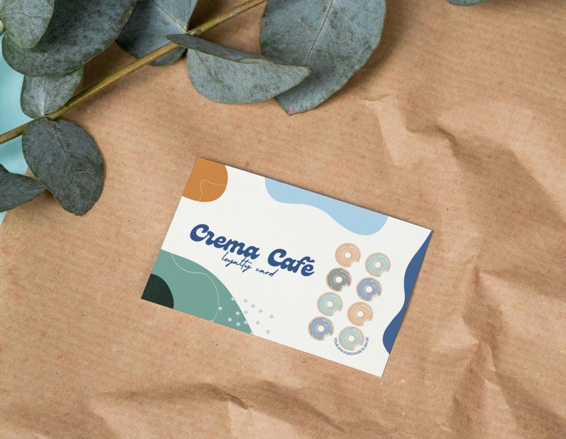 Editable Loyalty Card Template, Coffee Shop Punch Card Template, Retro ...