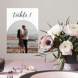 Printable Photo Table Numbers, Customizable Reception Signs, Editable ...