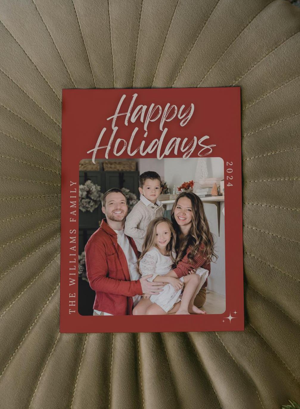 Custom Holiday Greeting Card, Editable Christmas Card Template, Holiday ...