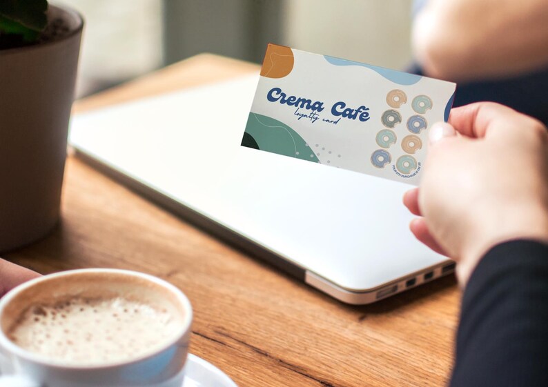 Editable Loyalty Card Template, Coffee Shop Punch Card Template, Retro ...