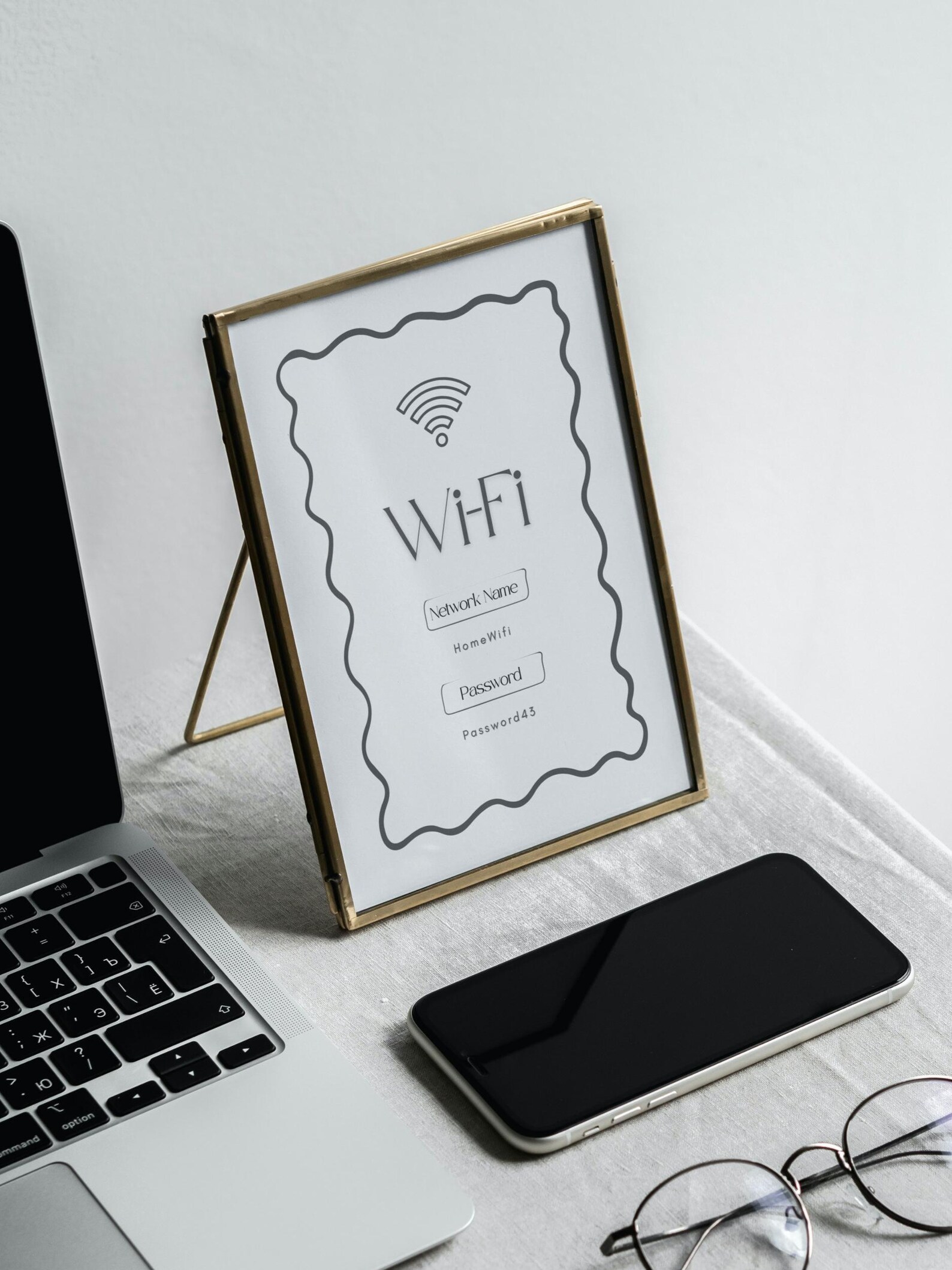 Printable Wifi Sign, Custom Wi-fi Password Sign for Business or Rental ...