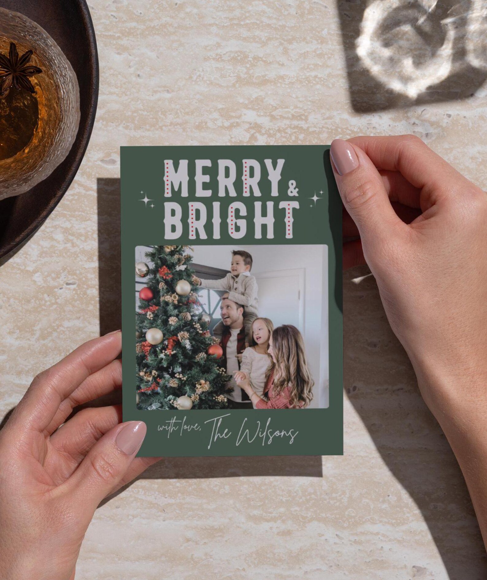 Minimalist Christmas Card, Photo Card Template, Simple Christmas Card ...