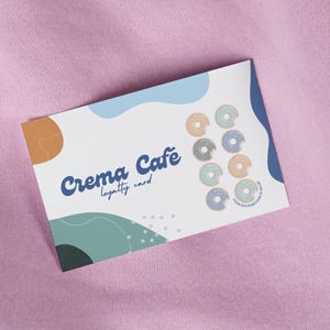 Editable Loyalty Card Template, Coffee Shop Punch Card Template, Retro ...