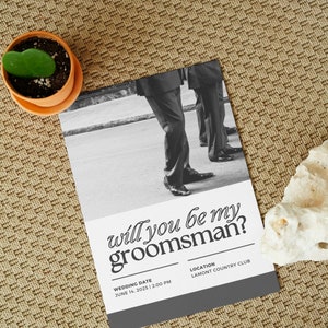 Editable Groomsman Proposal Card Template | Will You Be My Groomsman ...