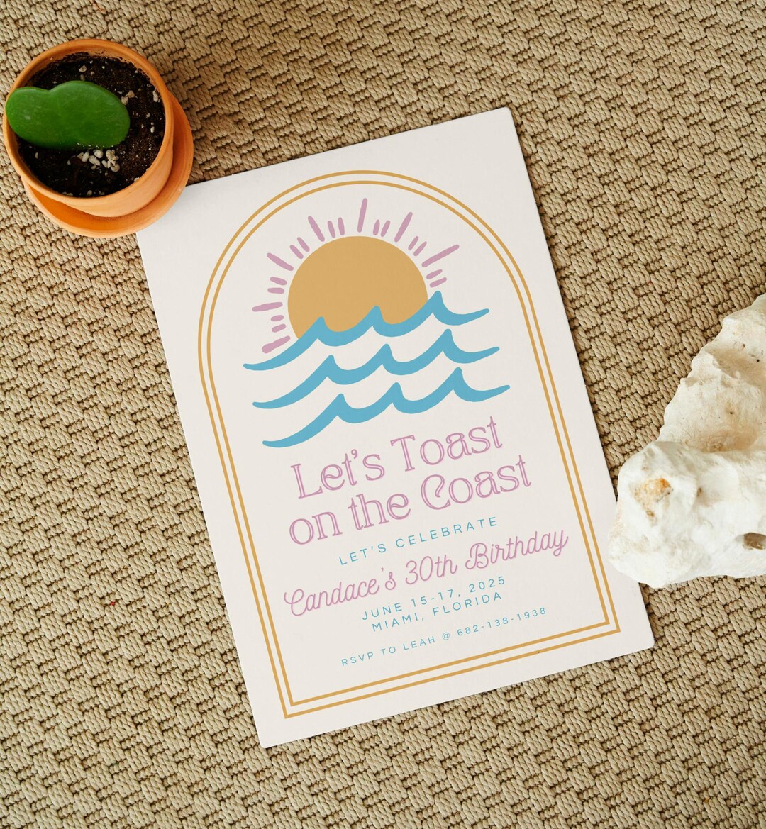Birthday Weekend Trip Itinerary & Invitation Template, Canva Editable ...