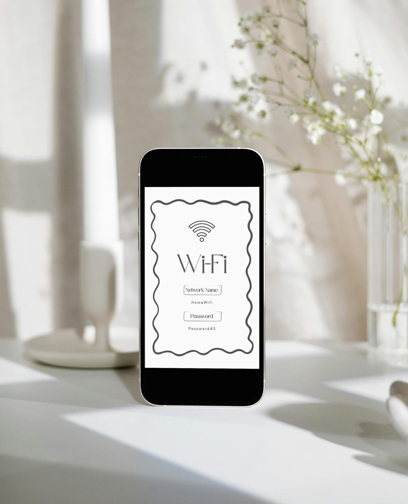Printable Wifi Sign, Custom Wi-fi Password Sign for Business or Rental ...