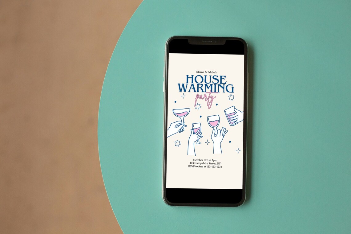 Editable Housewarming Party Invitation Template Modern Canva Invitation ...